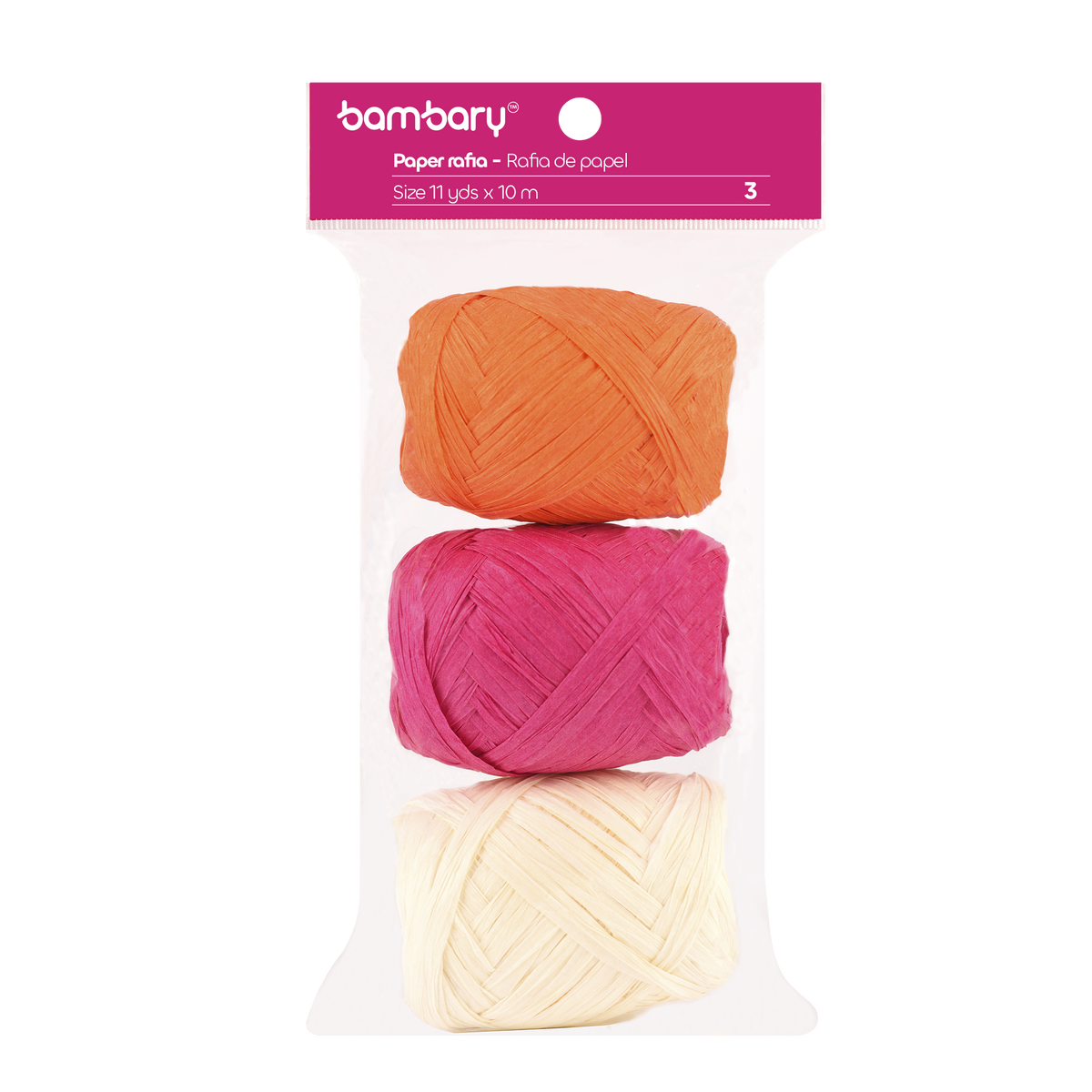 Paper Raffia 3,5 cm x 10 m Bag x 3 Unt Multicolor Sets – Bambary